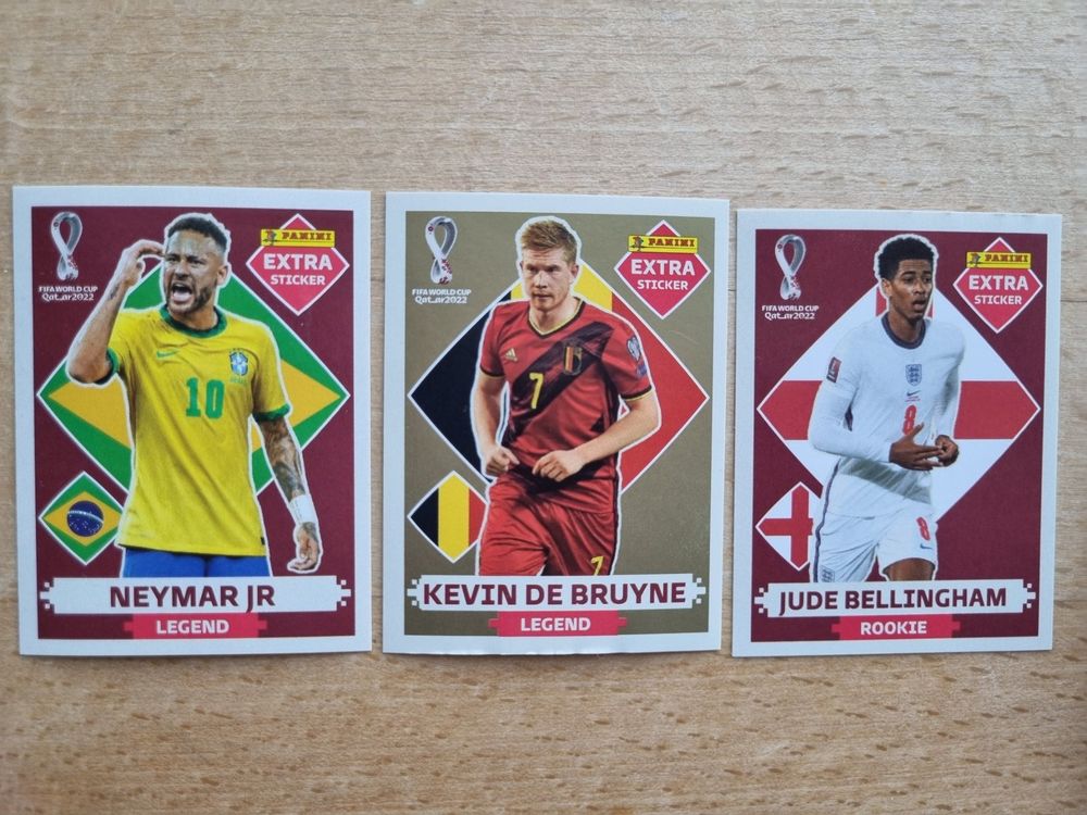 Panini extra sticker: Gold Kevin de Bruyne + 2 Red (Neu (gemäss ...