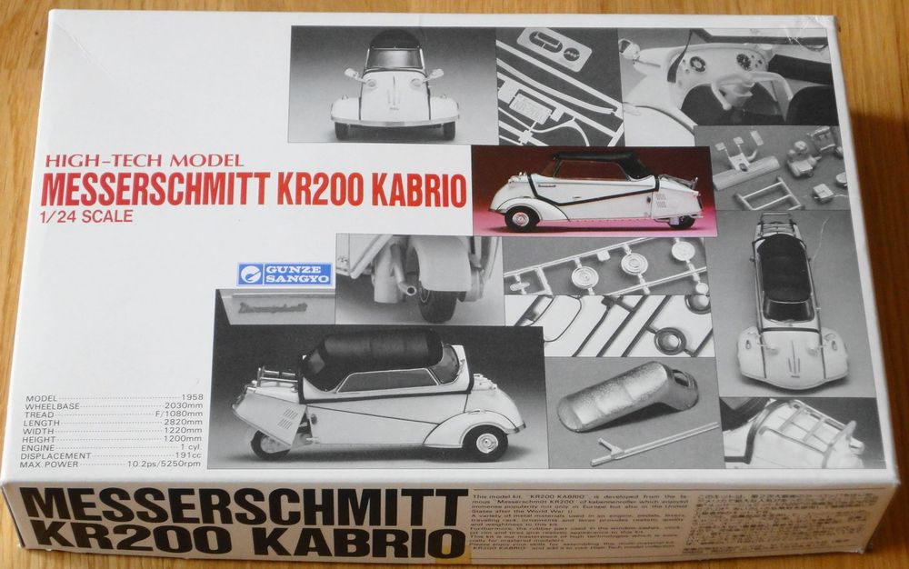 Gunze Sangyo High-Tech Model Messerschmitt KR200 Kabrio 1:24 | Acheter ...