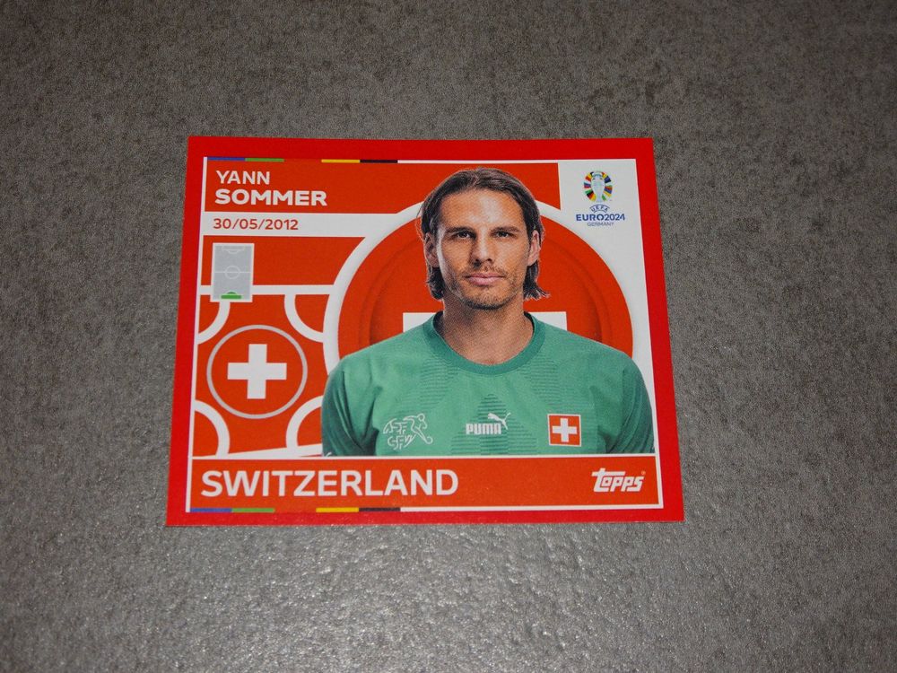 Topps Sticker SUI 4, Yann Sommer, Euro / EM 2024 (Neu (gemäss ...