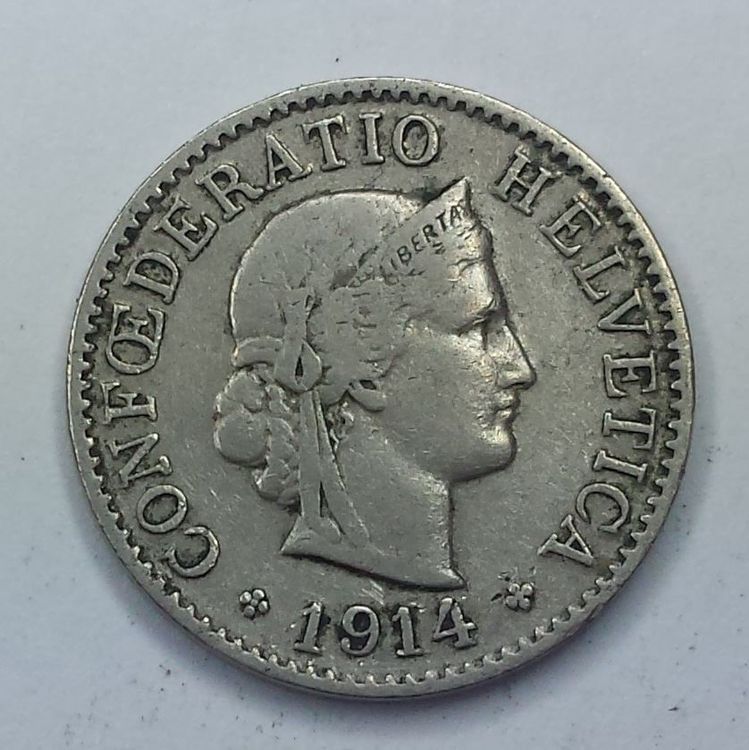 5 Rappen Münze 1914 (Gebraucht) in Luzern für CHF 1 – mit Lieferung auf Ricardo kaufen