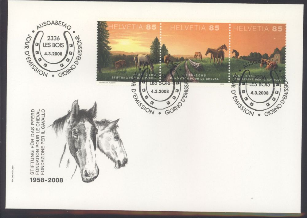 2008, FDC, Sehenswürdigkeiten der Schweiz – Juralandschaft (Gebraucht) in Willisau für CHF 1.5 ...