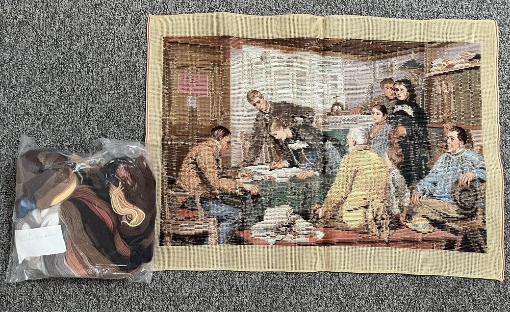 Gobelin Stickerei !!! Albert Anker Auf dem Standesamt!!! | Kaufen auf Ricardo