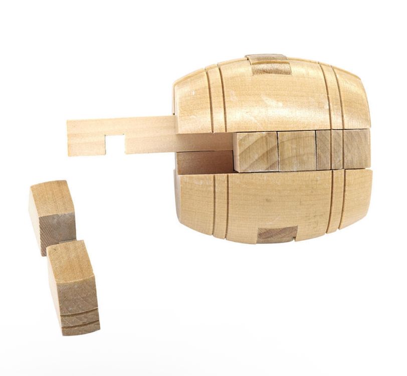 Wood / Holz-Puzzle - Rätselpuzzle - 12-teilig (Neu (gemäss Beschreibung ...