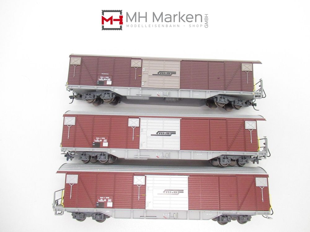 Bemo 2 x 2278 175, 1 x 2278 176 RhB Grossraumgüterwagen H0m (Gebraucht ...