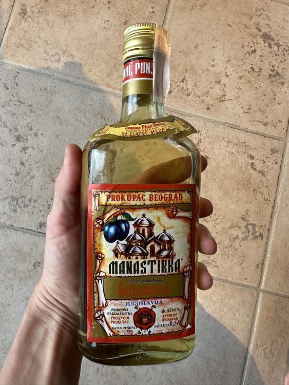 Rakija Manastirka Šljivovica Prepečnica Prokupac 0,5L - 1998 (Neu und ...
