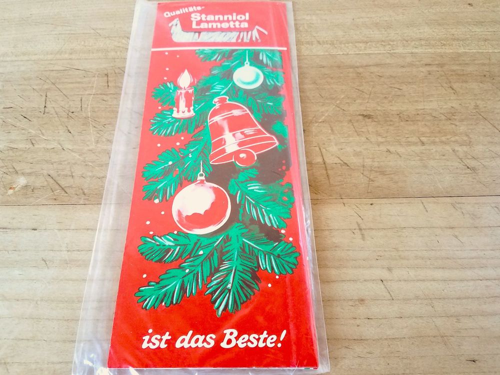 3 Stück Qualitäts Stanniol Lametta, 80er, original verpackt (Neu und ...