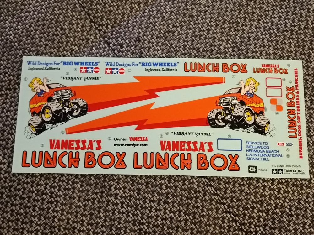 Tamiya Vanessa's Lunch Box Decal (Neu (gemäss Beschreibung)) in ...