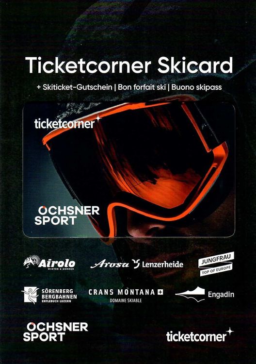Ticketcorner Skicard mit Skitageskarte (Neu (gemäss Beschreibung)) in ...