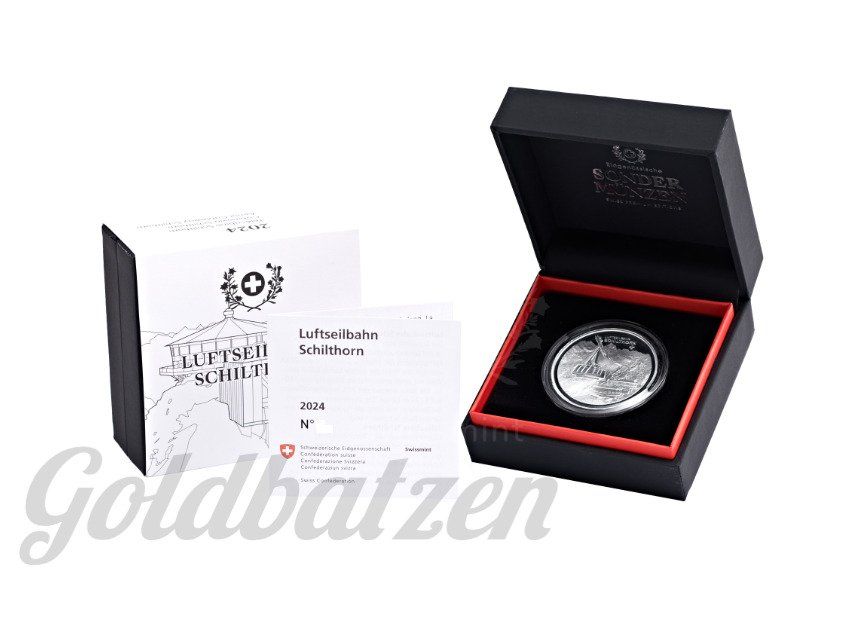 Schweiz PP Etui Künstlerzertifikat «Luftseilbahn Schilthorn» (Neu (gemäss Beschreibung)) in ...
