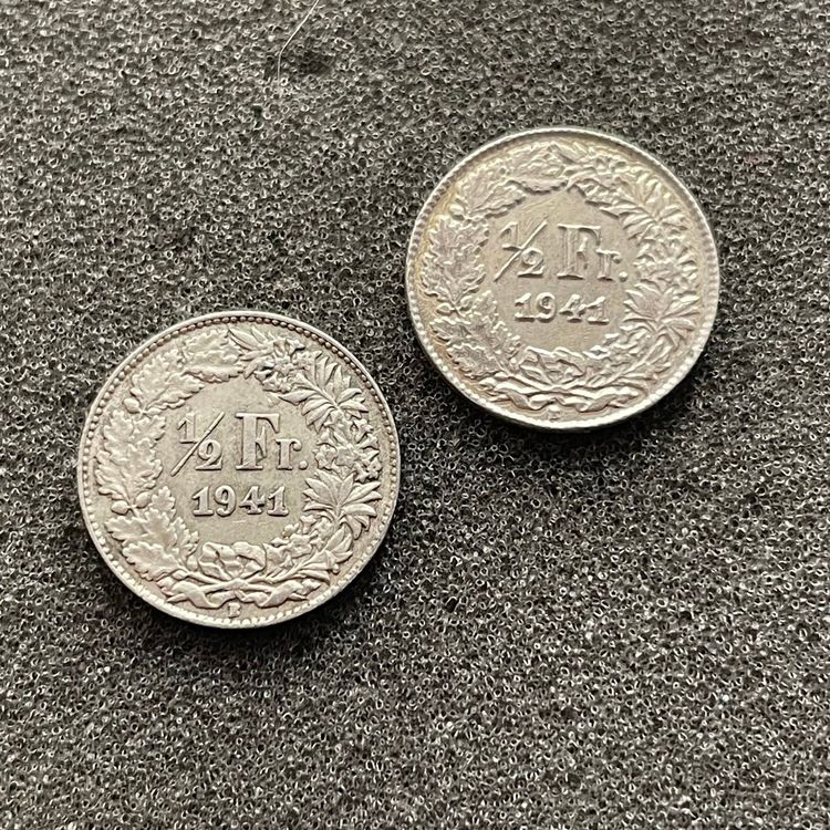 2 Stück 50 Rappen Silber 1941 - selten | Kaufen auf Ricardo