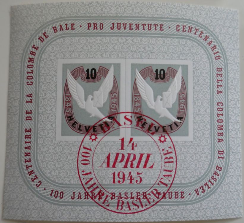 Basler Taube Block ET 14. April 1945 (Gebraucht) in Möhlin für CHF 12 ...
