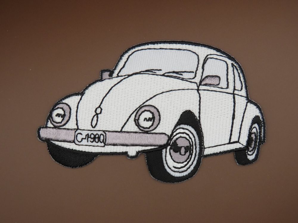VW KÄFER - Aufnäher - Aufbügler - Stickerei - 9,5x6cm (Neu und ...