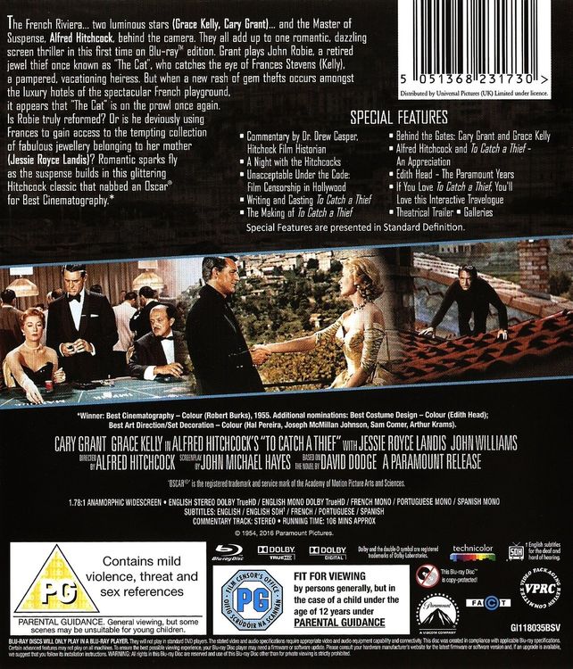 To Catch A Thief (1955) Hitchcock/Cary Grant/Kelly/NEU/OVP (Neu und ...