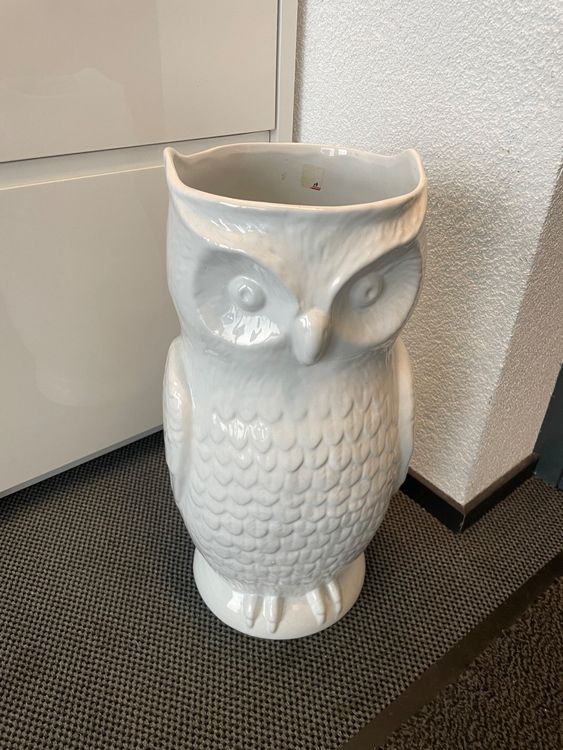 Grosse Vase Schirmständer Deko Eule aus Keramik (Gebraucht) in St. Gallen für CHF 34 – mit ...
