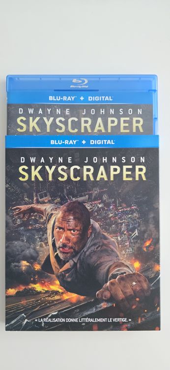 Skyscraper Blu-ray + Digital HD, Dwayne Johnson, comme neuf! (D ...