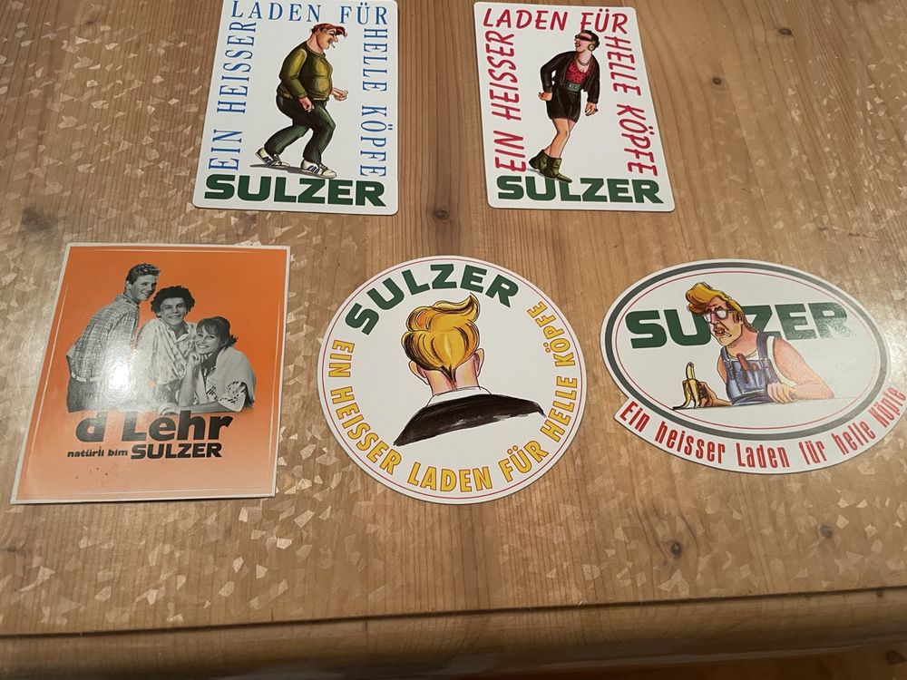Sulzer Aufkleber Set, Vintage Sticker, Rarität, Top Zustand! (Gebraucht ...