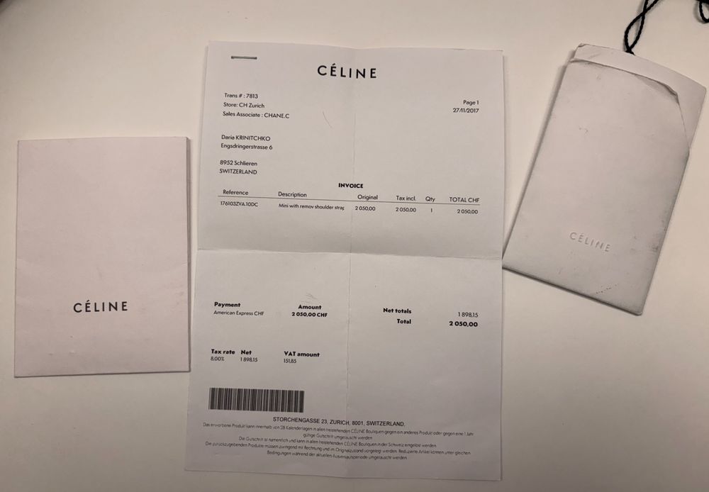 Handtasche CELINE Belt Mini - Esmerald (Gebraucht) in Birmensdorf ZH ...