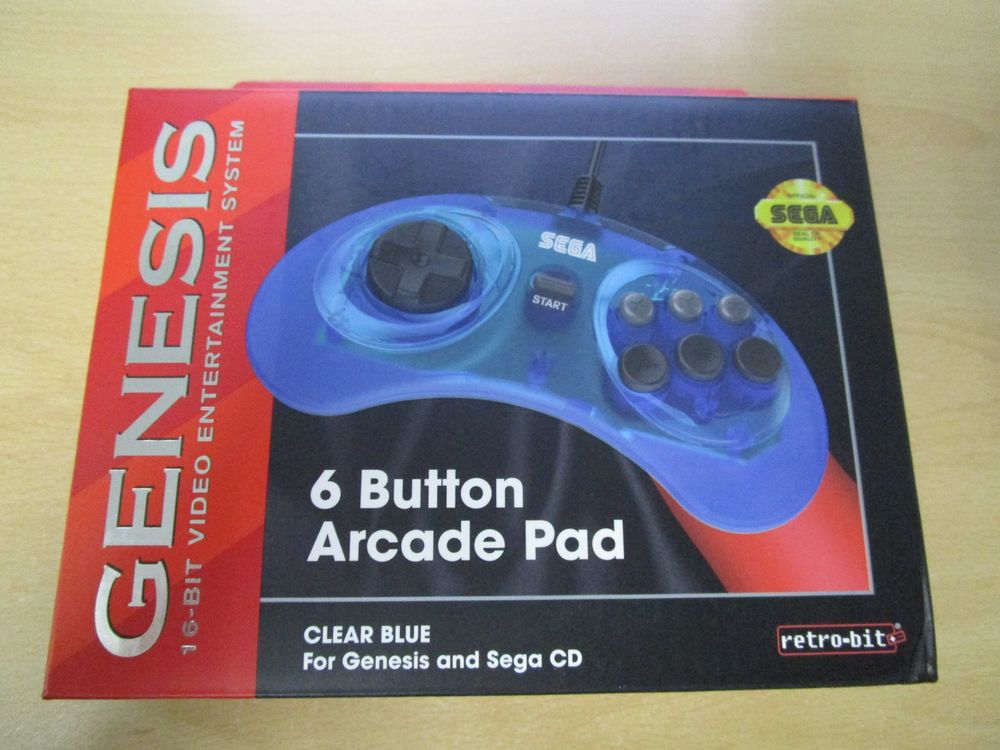 Sega Mega Drive 6 Button Controller Arcade Pad Neuware MD (Neu und ...