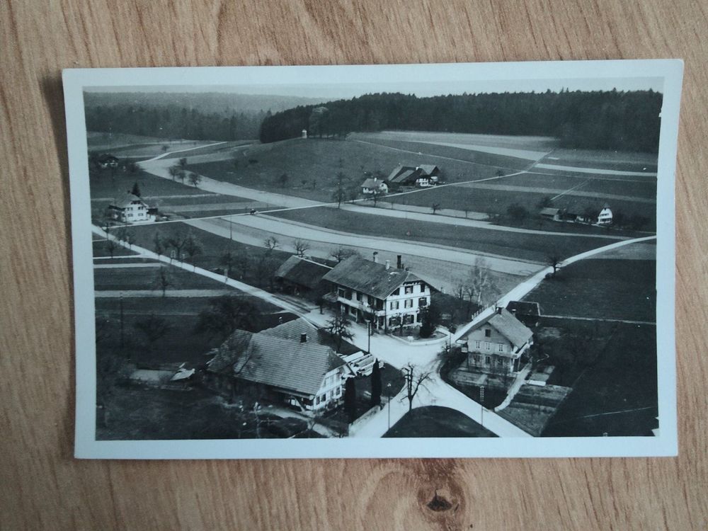 AK Rest. Denkmal, Bramberg - Neuenegg Fliegeraunahme (Gebraucht) in Langendorf für CHF 2 – mit ...