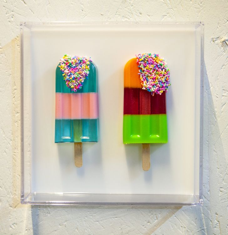Gemälde, Pop Art, Eis am Stiel , Resinart, Unikat | Kaufen auf Ricardo