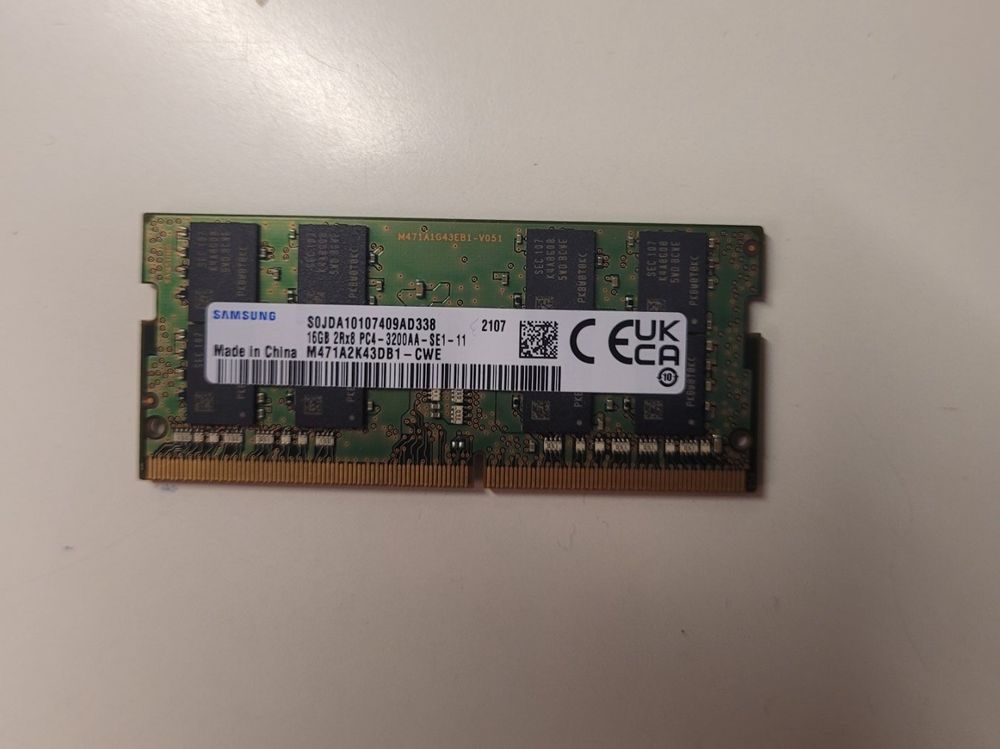 Samsung 16GB PC4 Laptop Ram 3200MHZ | Kaufen auf Ricardo