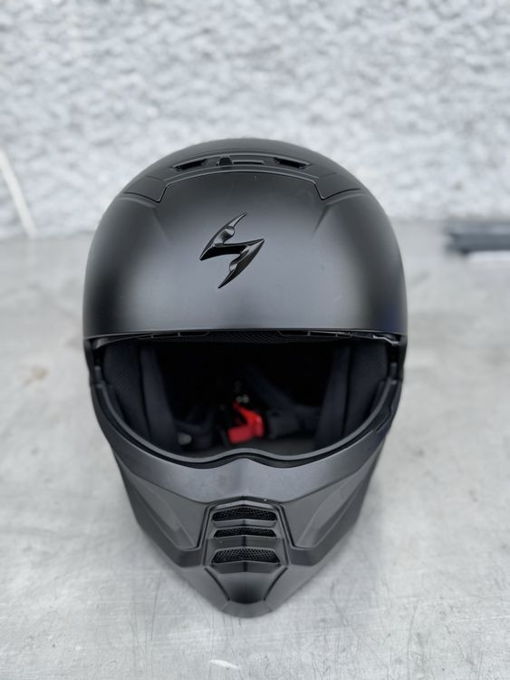 Scorpion EXO Combat EVO Helm - Matt Schwarz - Grösse M (Gebraucht) in ...