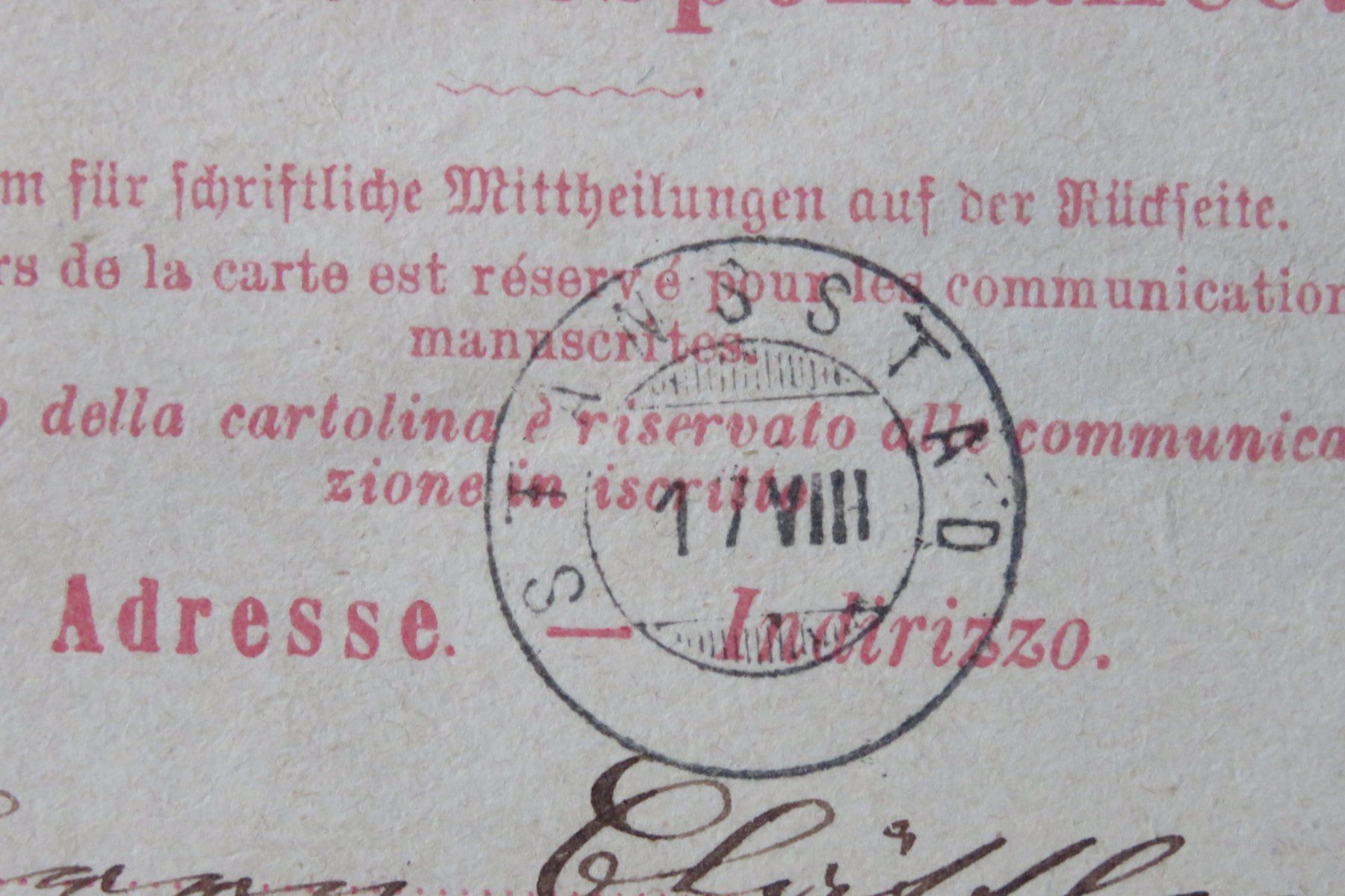 5 Rp. Carte-correspondance 1872, mit Zwergstempel Stansstad (Gebraucht ...