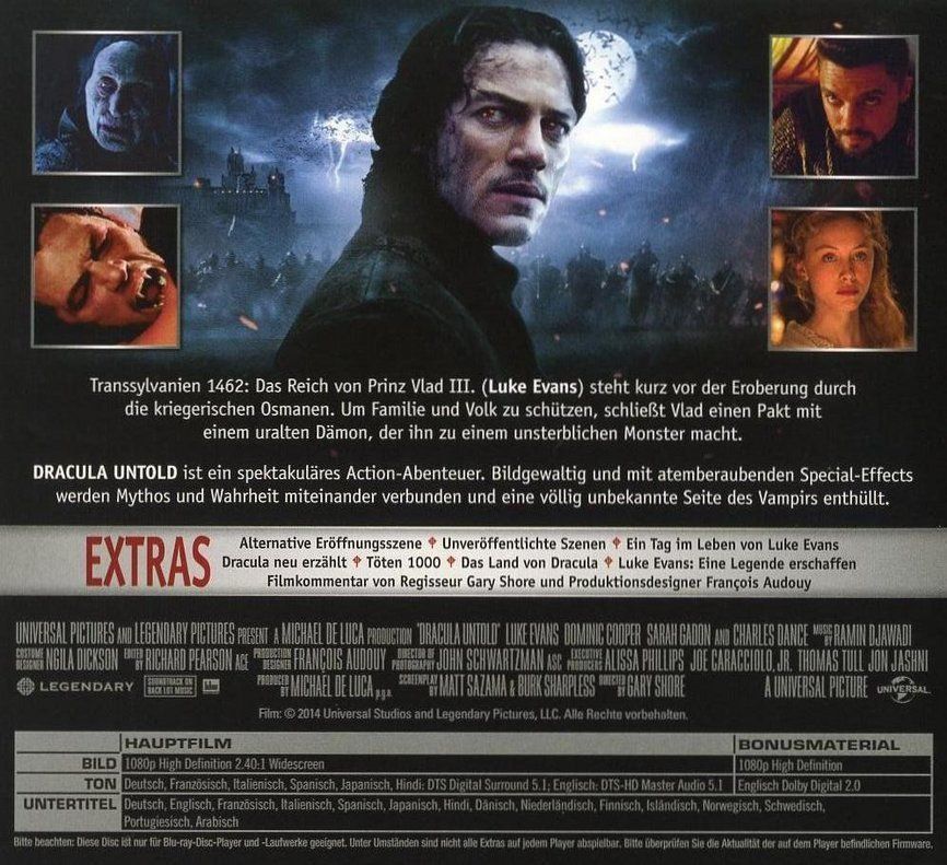Dracula Untold (2014) Luke Evans/Dominic Cooper/Sarah Gadon (Gebraucht ...