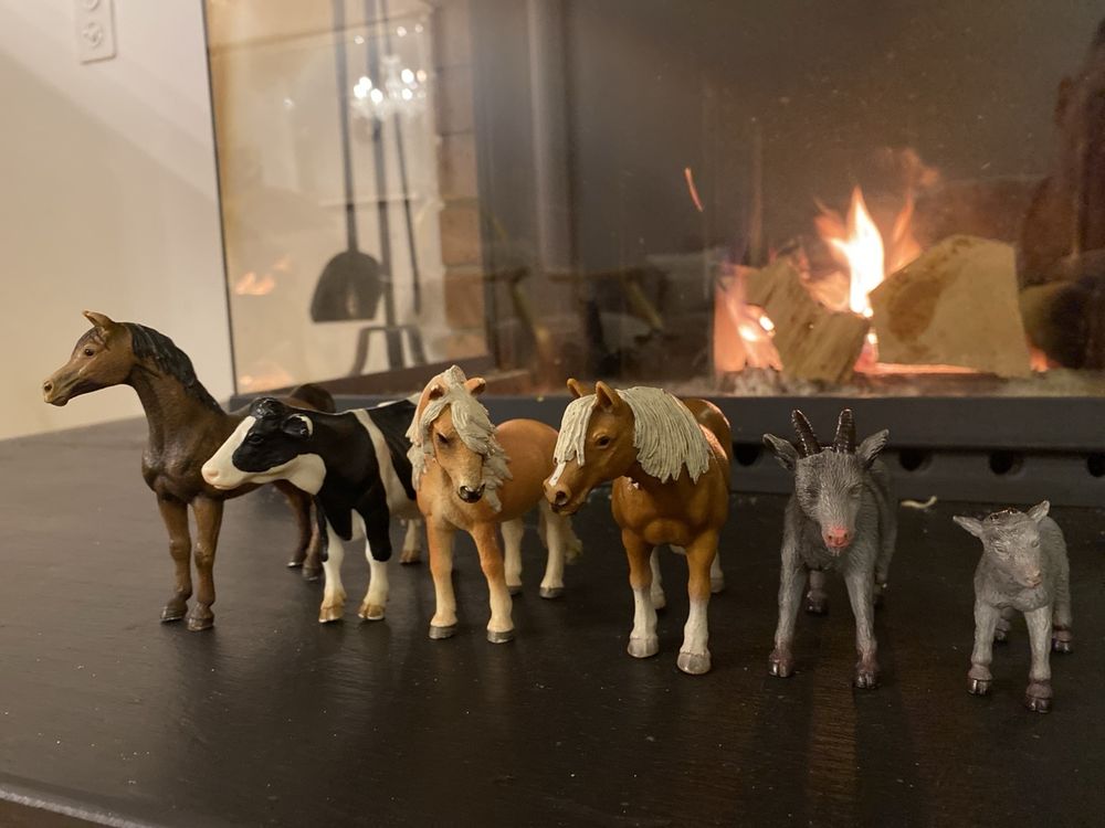 Schleich Tiere Bauernhof Pferde Ziegen Kuh (Gebraucht) in Rubigen für ...