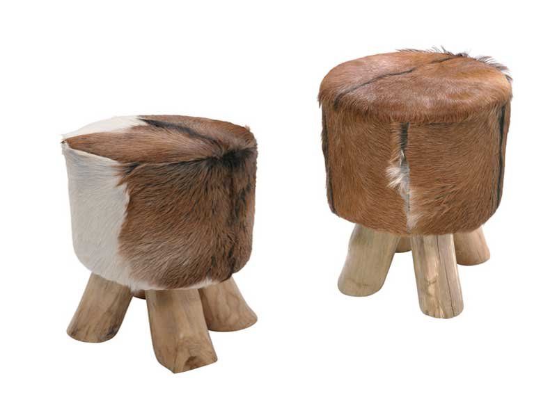 Hocker Piratenhocker mit Ziegenfell rund. (Gebraucht) in Kriens für CHF 15 – mit Lieferung auf ...