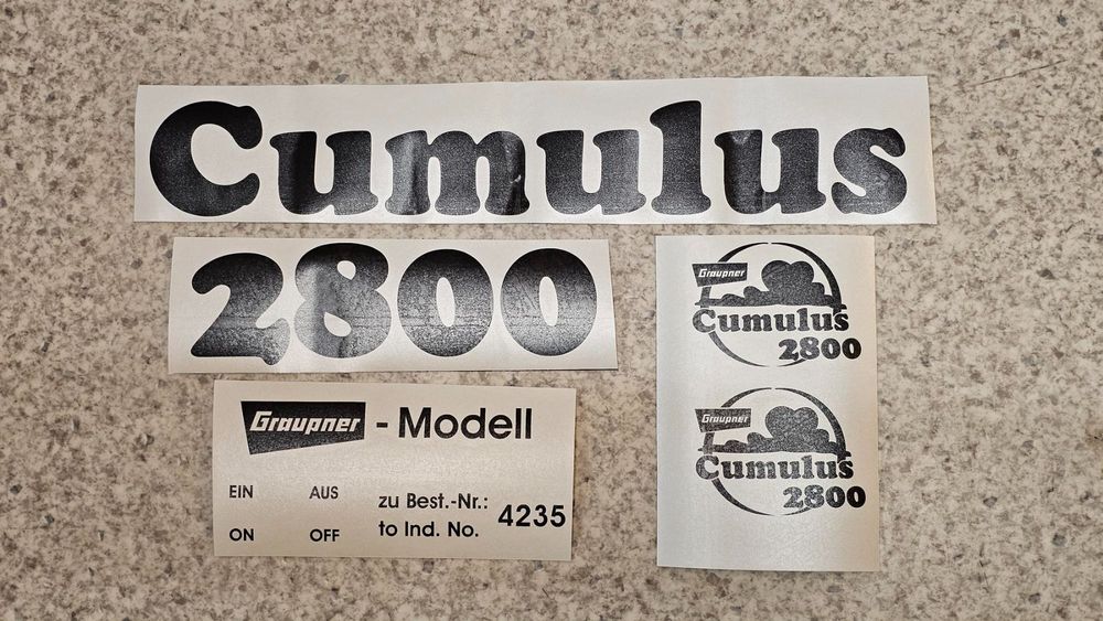 Aufkleber für Graupner Cumulus 2800 | Kaufen auf Ricardo