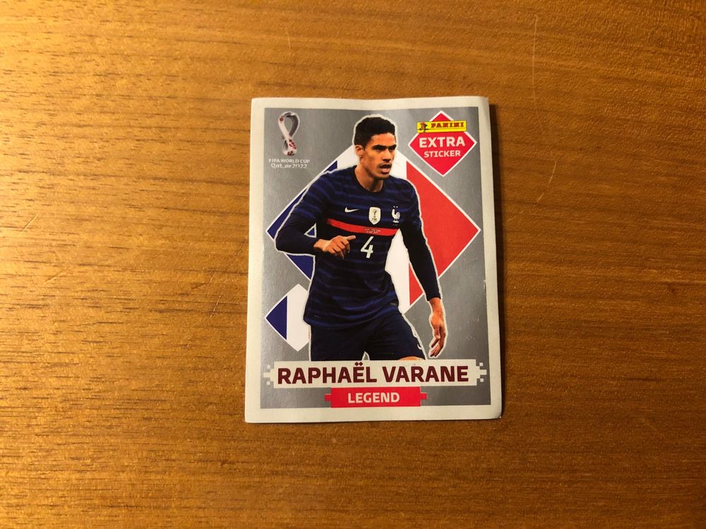 Panini WM 22 Extra Sticker Legend Silber Raphael Varane | Kaufen auf Ricardo