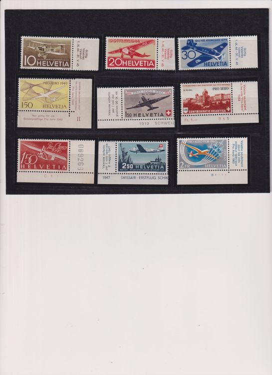 Postfrische** Flugpost- Partie mit Bogenrändern !! | Kaufen auf Ricardo