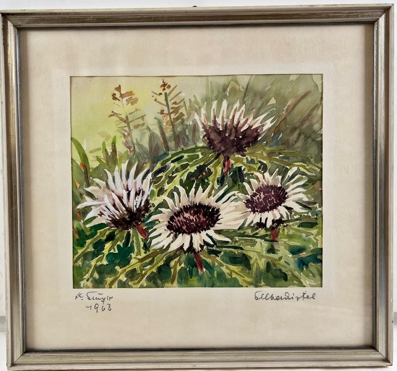 Alte Blumen Aquarell Signiert datiert. (Gebraucht) in Neuhausen am Rheinfall für CHF 10 – mit ...