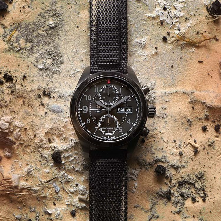 ++ HAMILTON KHAKI FIELD AUTO CHRONO JACK RYAN NEU ++ GAR ++ (Neu ...