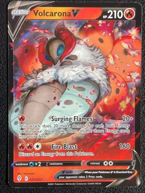 Volcarona V 021/203 Ultra Rare Pokémon Evolving Skies (Neu (gemäss ...