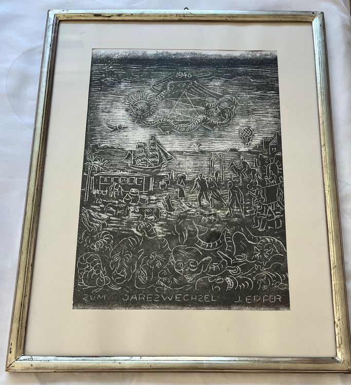 Ignaz Epper | seltene Grafik | 1946 | Zum Jahreswechsel (Gebraucht) in ...