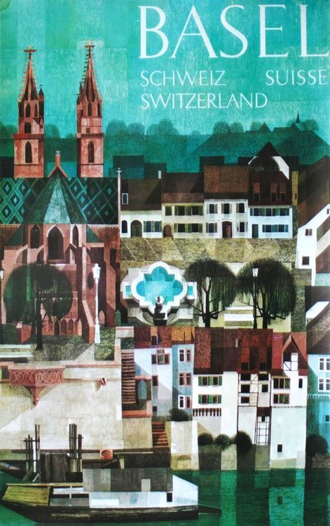 BASEL AM RHEIN 1959 Original Plakat (Gebraucht) in Blonay für CHF 280 – mit Lieferung auf ...