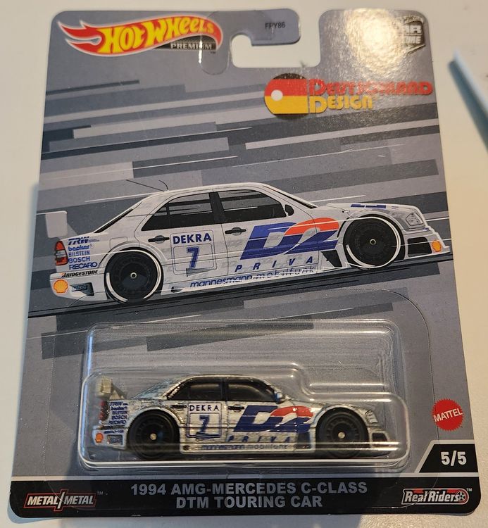 HOT WHEELS REAL RIDERS AMG-MERCEDES C-CLASS DTM TOURING CAR (Neu und ...