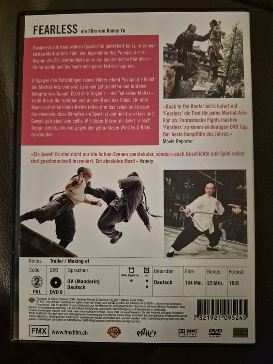 Fearless - Jet Li DVD | Kaufen auf Ricardo