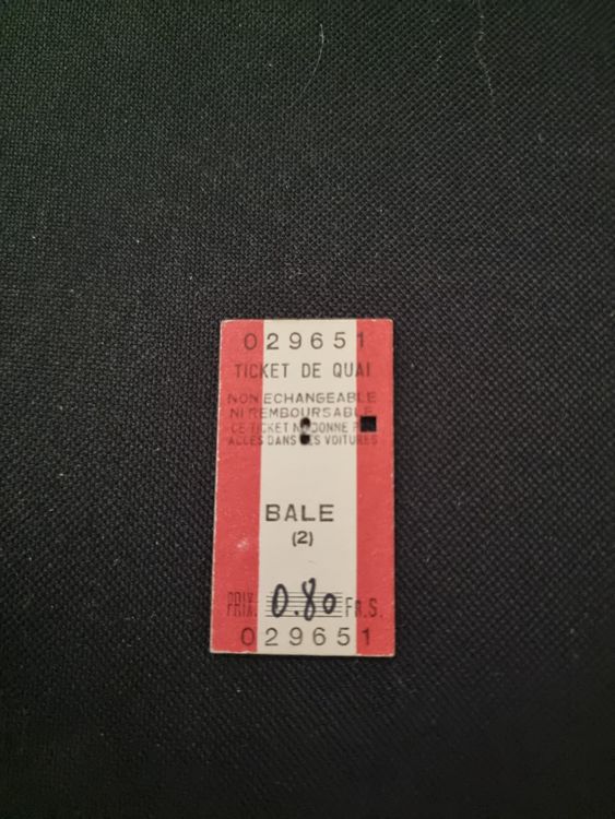 Ticket de Quai Bale 1974 | Kaufen auf Ricardo