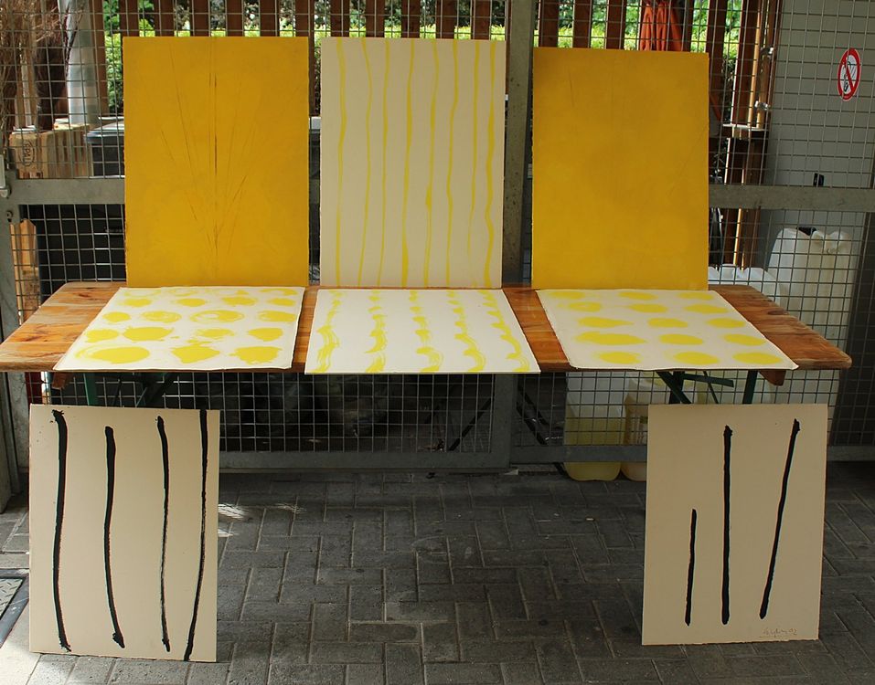 Maria Wilhelm Friedrich Gies (1945- ) 8x Oel auf Bütten 1992 (Gebraucht ...