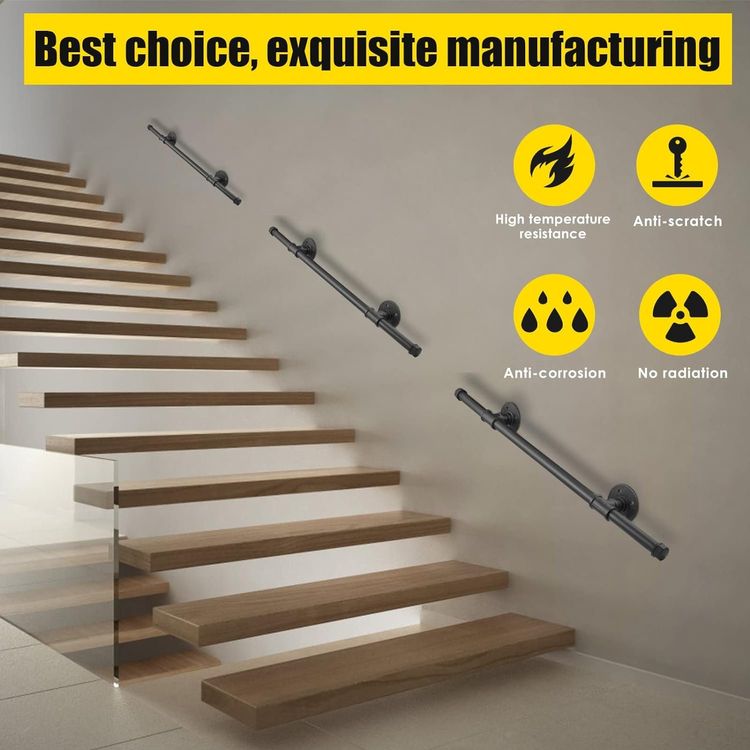 Handlauf für Treppen Treppengeländer Stahlrohr Rostfrei 1M (Neu und ...