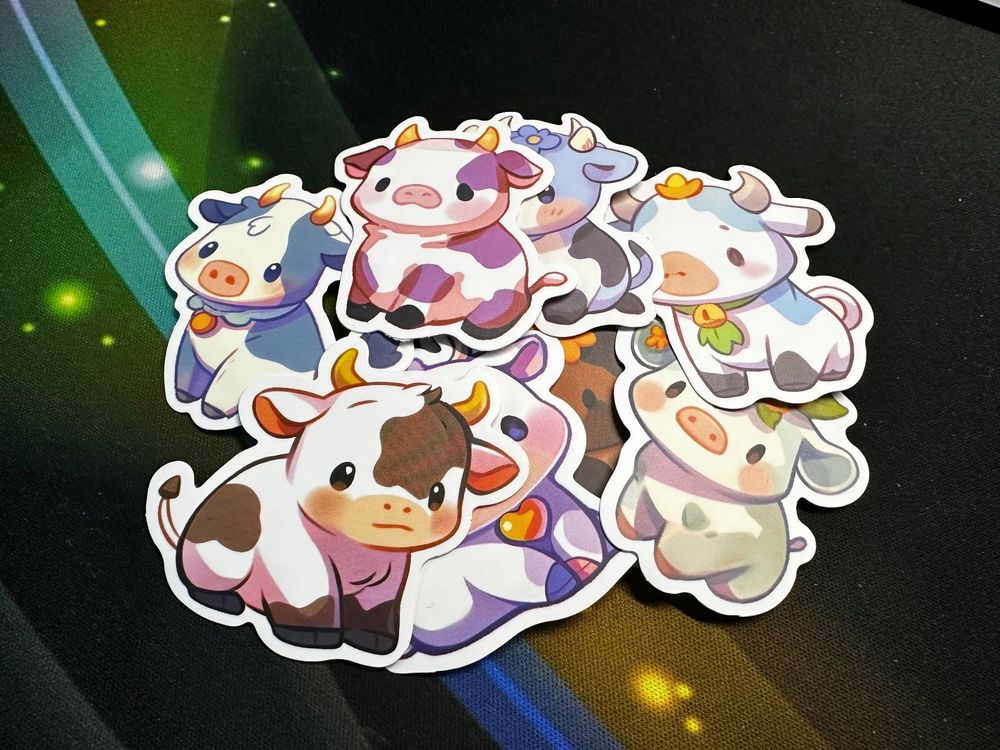 Kuh / Cow Stickers I 50 Stk. I Wasserdicht (Neu und originalverpackt ...