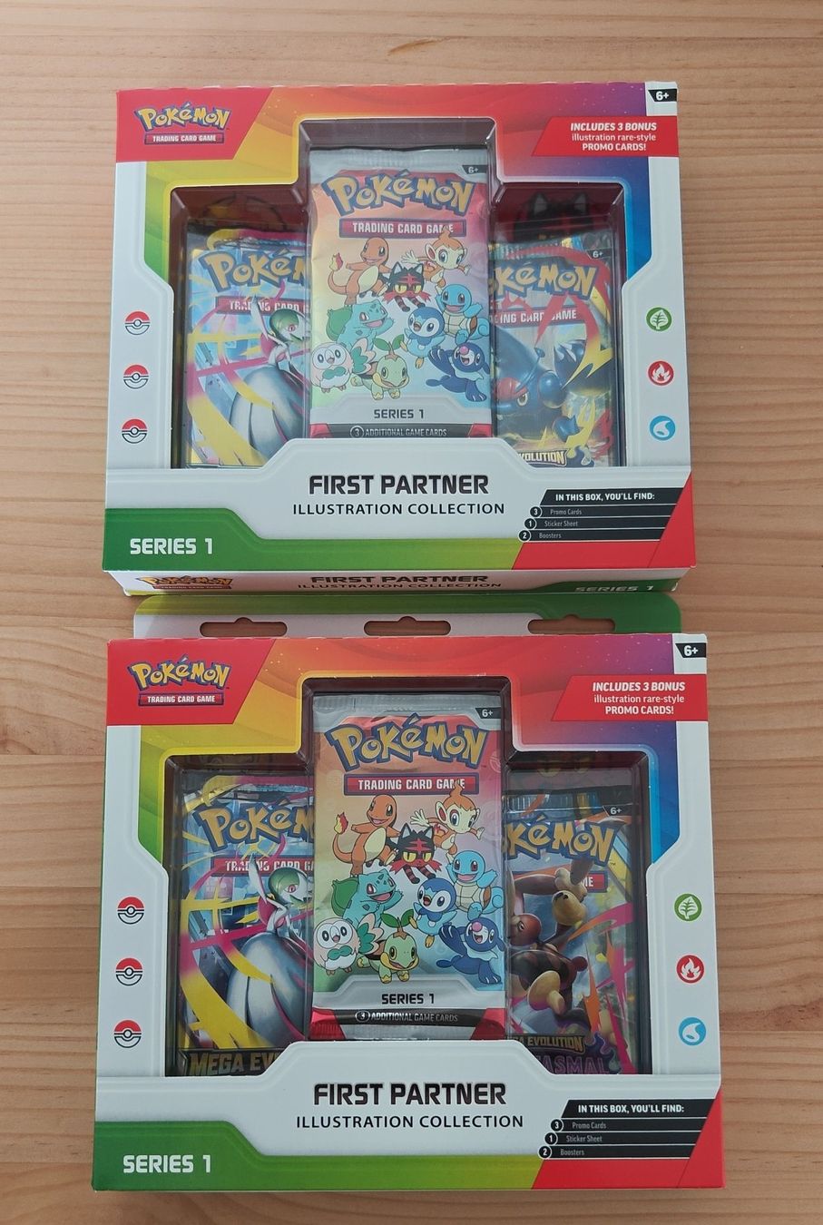 2 x Pokémon First Partner Illustration Collection Series 1 (Neu und ...