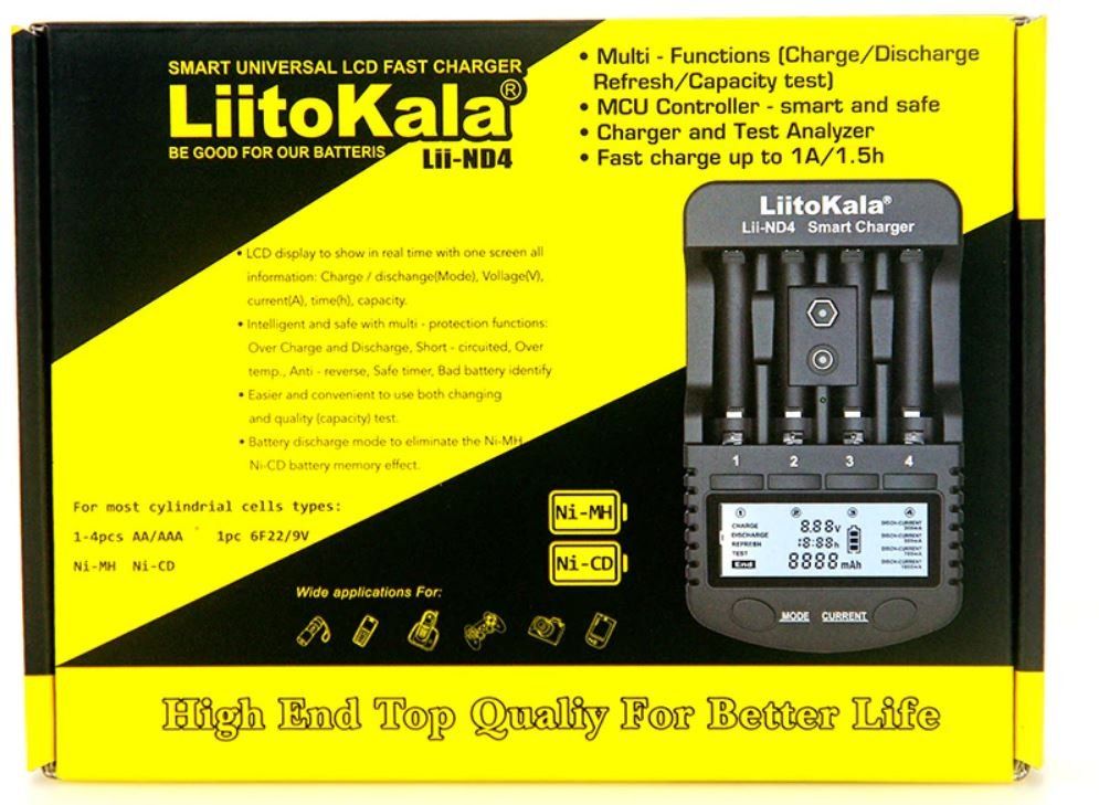 Liitokala LII-ND-4 Smart Charger für AA/AAA/9V Akkus (Neu und ...