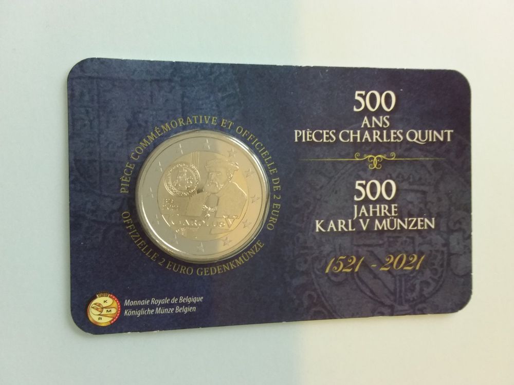 2 Euro Belgien 2021 Carolus Guilder (Neu und originalverpackt) in ...