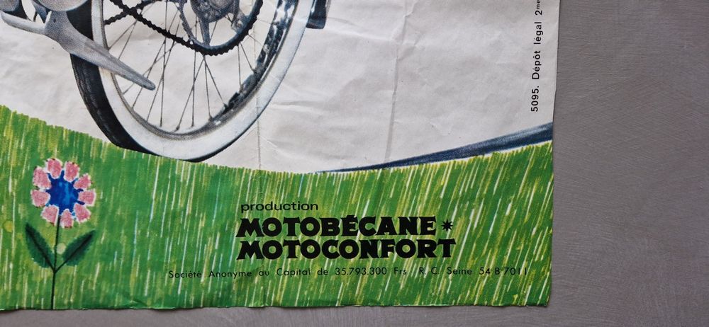 Mofa Plakat Reklame Motobecane Mobylette Original 70er Jahre (Gebraucht ...