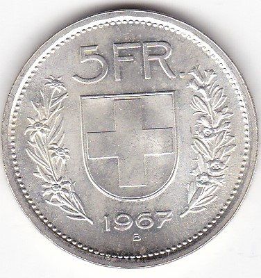 5 Franken 1967 Silber. (Gebraucht) in Schlieren für CHF 10 – mit Lieferung auf Ricardo kaufen