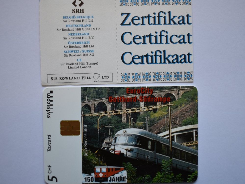 Telefonkarte 150 Jahre SBB. Bild Gotthard Südrampe (Neu (gemäss ...